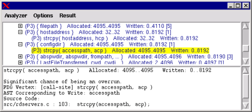 A Static Buffer Overrun Detector For C